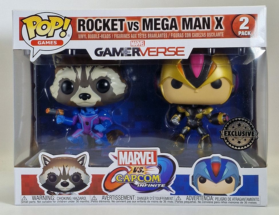 Funko Pop! - Marvel - Rocket Raccoon vs Mega Man X 2 Pack (Gebraucht ...