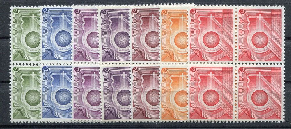 Versuchsdrucke der PTT - 7 Viererblocks (Neu (gemäss Beschreibung)) in Chur für CHF 8 – mit ...