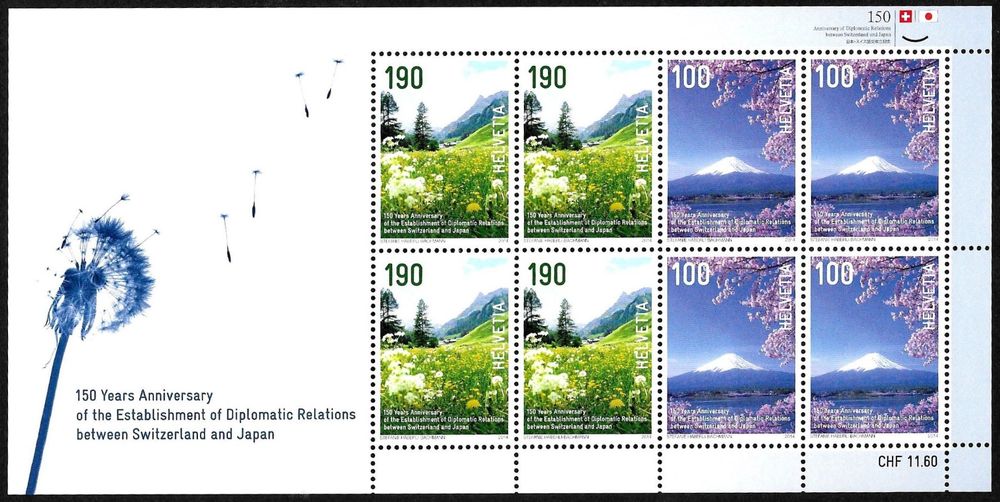 2014 Kleinbogen CH Japan ** SBK 1491 - 1492 tadellos (Neu und ...