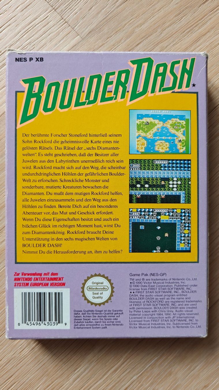 Bouler Dash NES Nintendo PAL CIB (NESE-P-XB FRG) (Gebraucht) in Granges ...