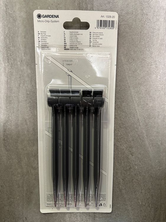 Gardena Micro Dip System Rohrhalter für 13mm Rohr 20 stk (Neu und ...
