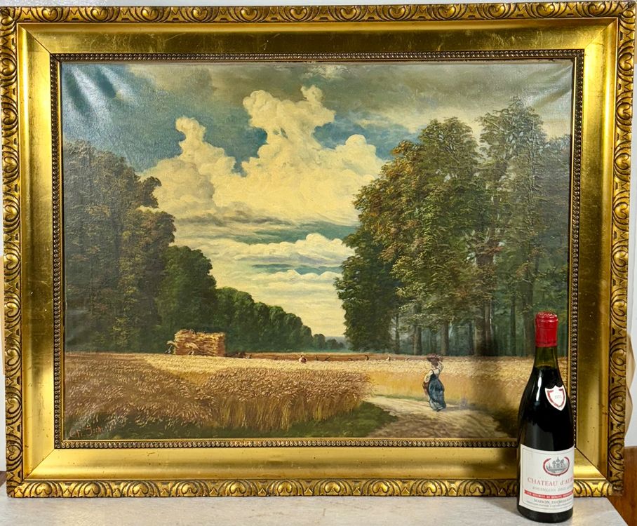 Antike Grosses Landschaft mit Weizenfeld Gemälde signiert (Gebraucht) in Root für CHF 55 – nur ...