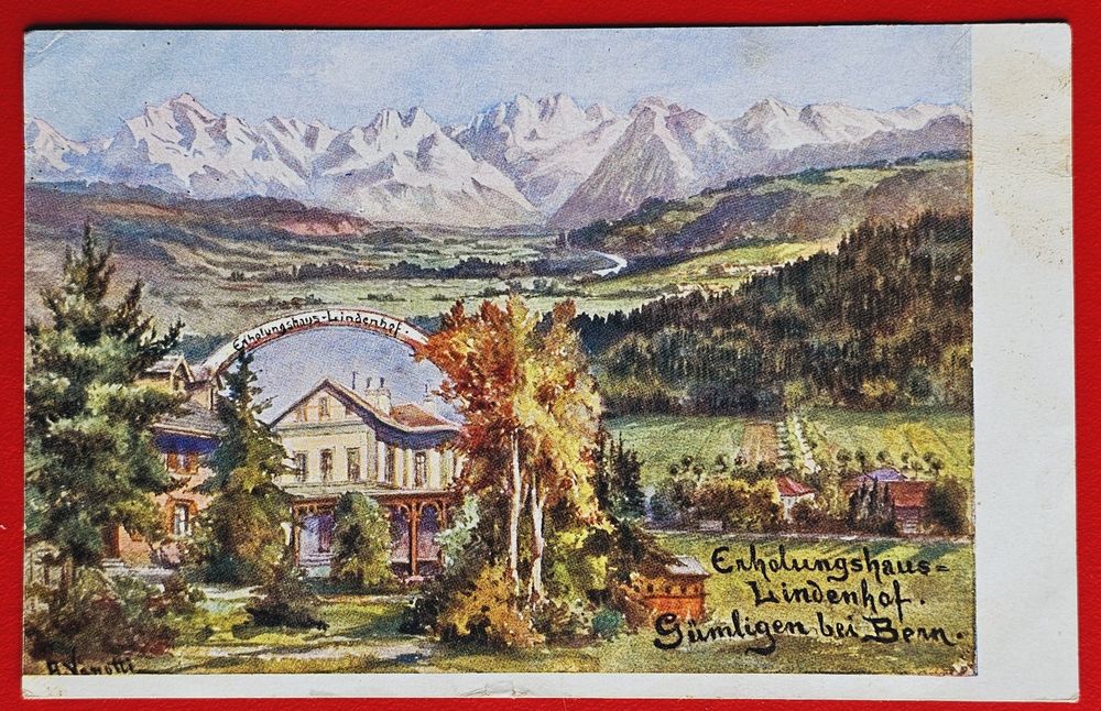 AK ERHOLUNGSHEIM LINDENHOF GÜMLIGEN BENTELI BERN 1928 (Neu (gemäss ...
