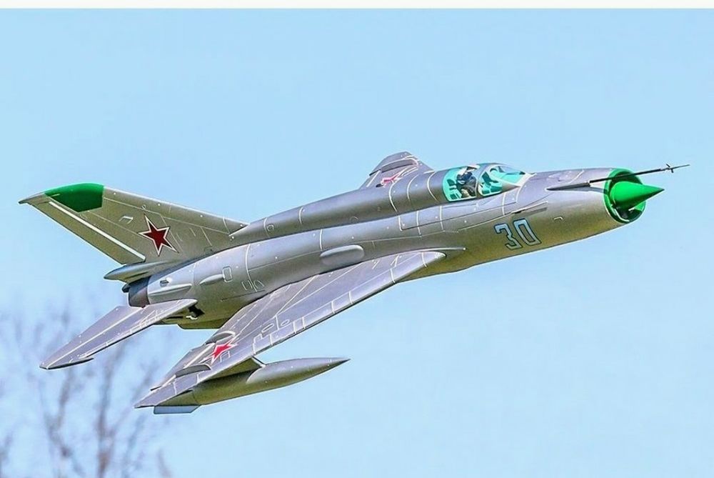 Mig-21 - silber, 80mm EDF, Spw 800mm PNP, Freewing (Neu und ...