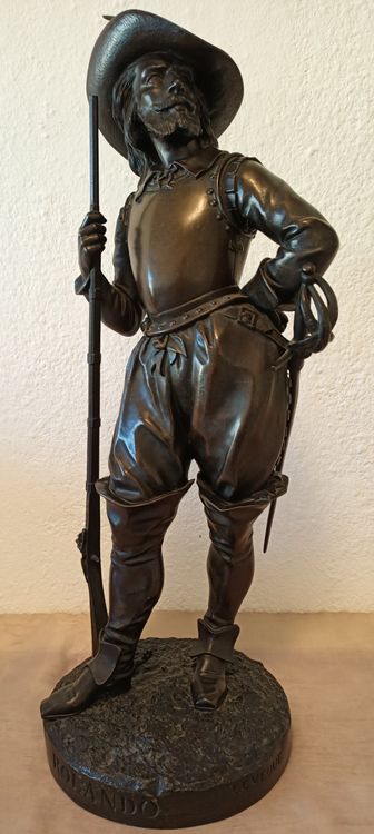 Bronzeskulptur Rolando signiert E. Quesnel nach E. Levéque (Gebraucht) in Schwerzenbach für CHF ...