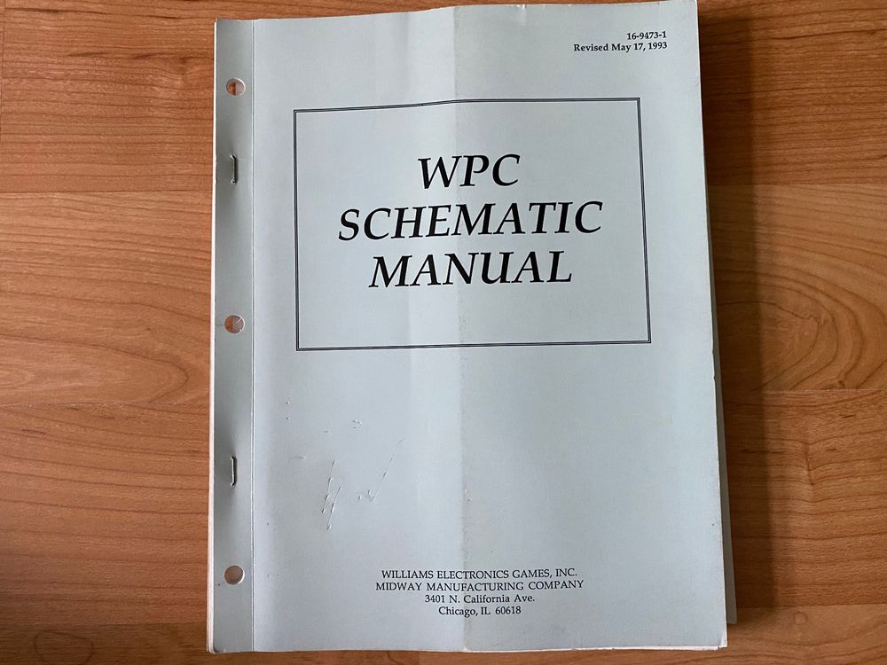 Flipper Handbuch – WPC Schematic Manual (Gebraucht) in Lustmühle für CHF 25 – mit Lieferung auf ...