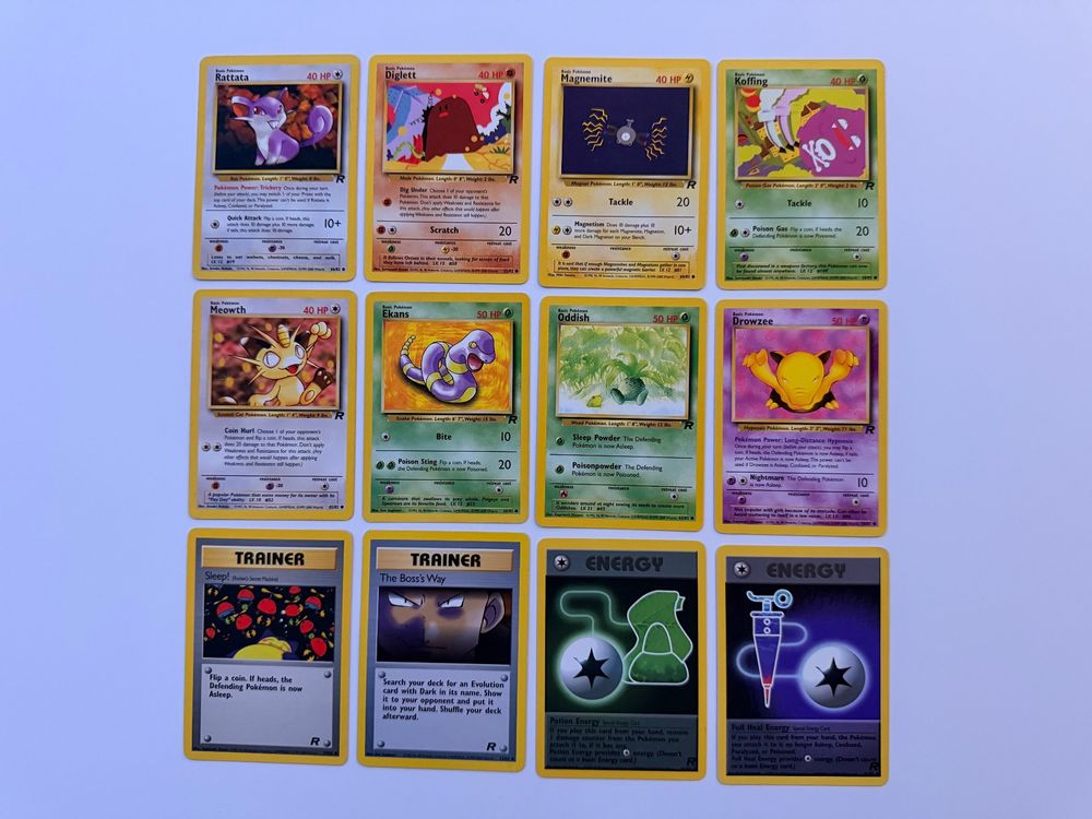 Team Rocket 12 Pokémon Karten Bundle WOTC 2000 Vintage (Gebraucht) in ...