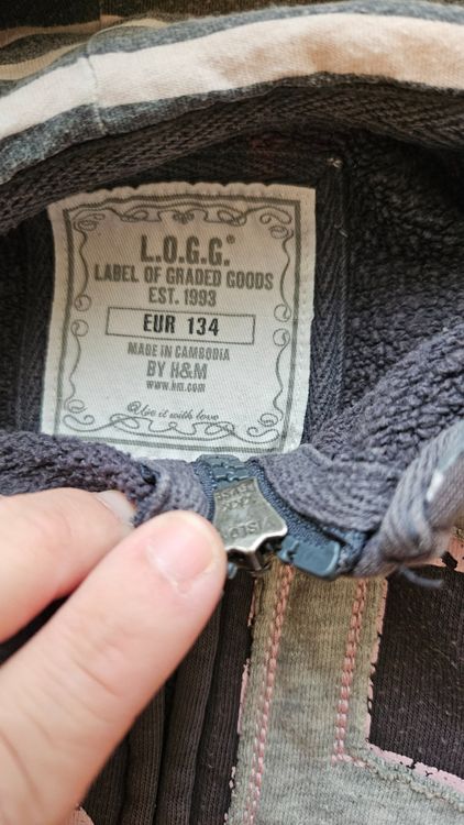 H&M LOGG Kinder-Sweatjacke mit Reissverschluss, Gr. 134 (Gebraucht) in ...