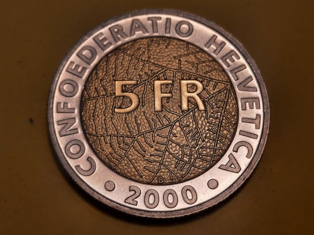 Schweiz Gedenkmünze 5 Franken 2000 150 Jahre CH Franken (Gebraucht) in Buchs SG für CHF 10 – mit ...