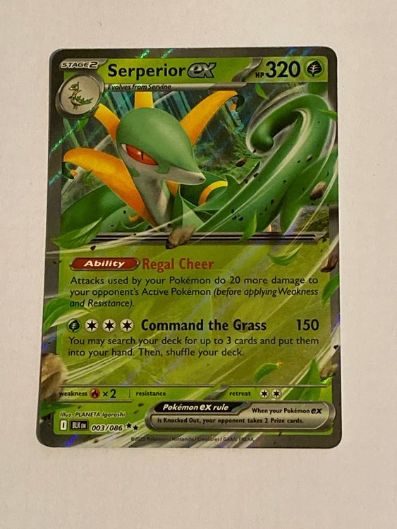 Pokemon BLACK BOLT Serperiot ex 003 / 086 🇬🇧 EN (Neu (gemäss ...