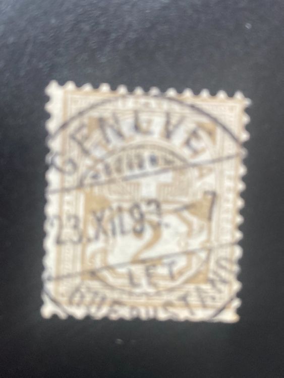 Schweiz 1893 Ziffern 2 Rp KZ Vollstempel GENEVE 23.XII.93 (Gebraucht) in Liestal für CHF 1 – mit ...