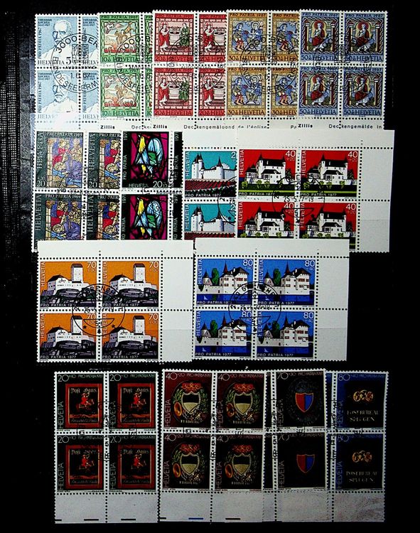 PRO PATRIA 11 BLOCS DE 4 TIMBRES OBLITÉRÉS 1967-1981 /L367 | Kaufen auf Ricardo