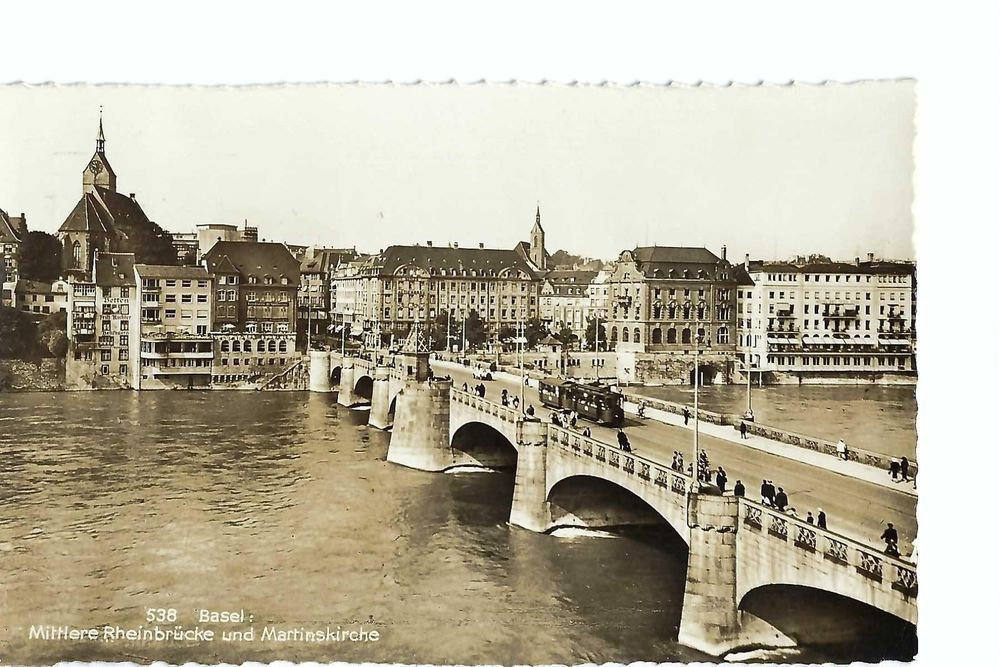 BASEL Mittlere Rheinbrücke Martinskirche (Gebraucht) in Thun für CHF 0.55 – mit Lieferung auf ...