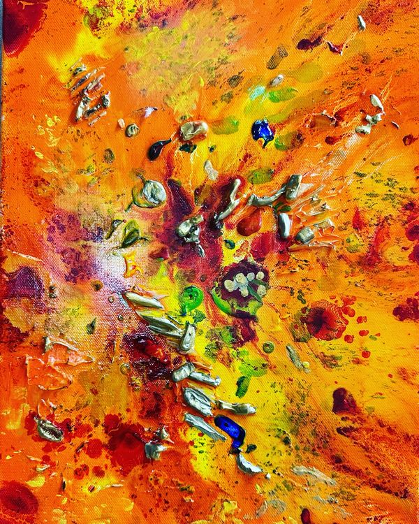 GEMÄLDE U N I K A T LEBENSFREUDE OEL / ACRYL 30 X 40 CM | Kaufen auf Ricardo