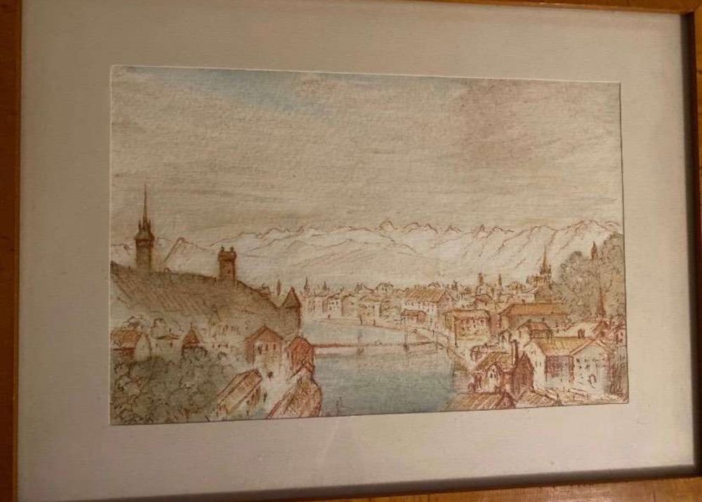 Aquarell Luzern Reinhold von Rosen 1916 gerahmt (Gebraucht) in St. Gallen für CHF 300 – mit ...
