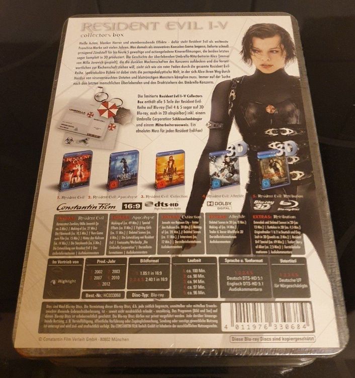 Resident Evil - Teile 1 bis 5 - Collector's Box - OVP/RAR (Neu und originalverpackt) in St ...