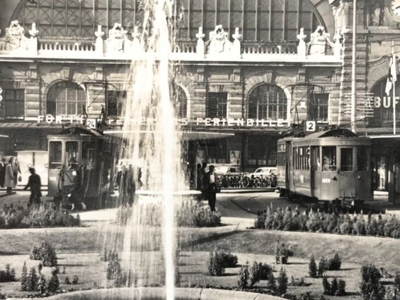 Basel BUNDESBAHNHOF, TRAM / STRASSENBAHN, STEMPEL ETF 1959 | Kaufen auf Ricardo