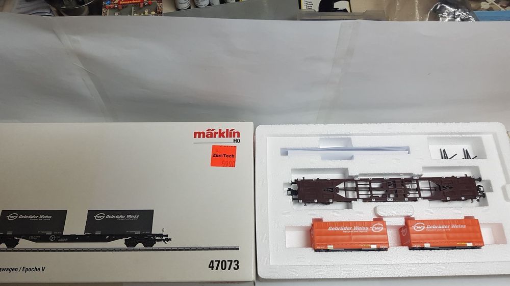 Containertragwagen Märklin Art.-Nr.47073 (Neu und originalverpackt) in ...