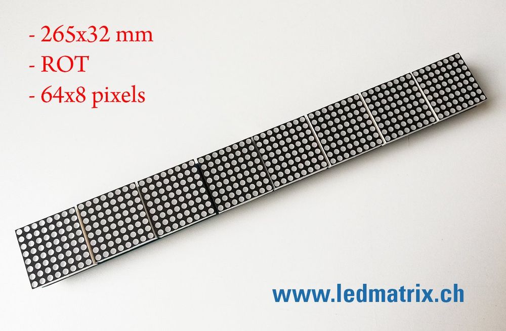 LED Dot Matrix Display 64x8 Rot (Neu (gemäss Beschreibung)) in Zurich ...