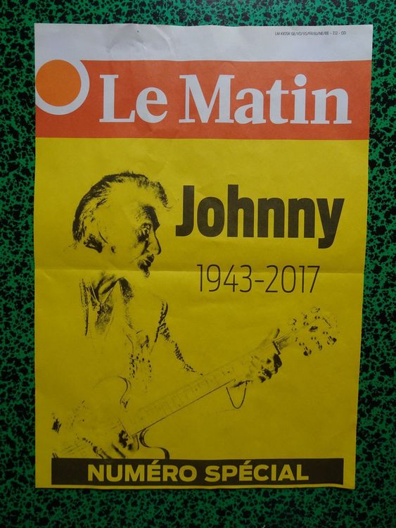 Manchette Journal / Affiche / Johnny HALLYDAY | Kaufen auf Ricardo