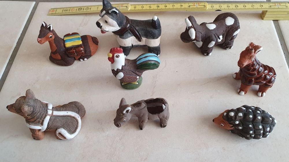8 Tiere Figuren aus Ton (Gebraucht) in Winterthur für CHF 16 – mit ...
