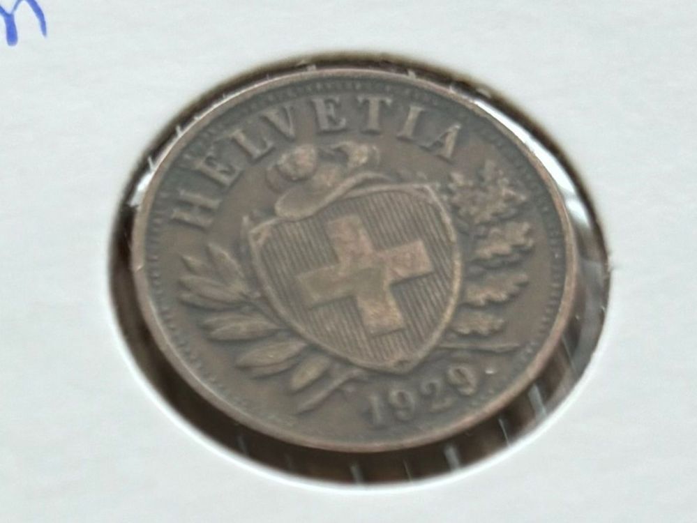 Schweiz 2 Rappen 1929 ss Schild Freiheitsut 1/0.75 M | Kaufen auf Ricardo