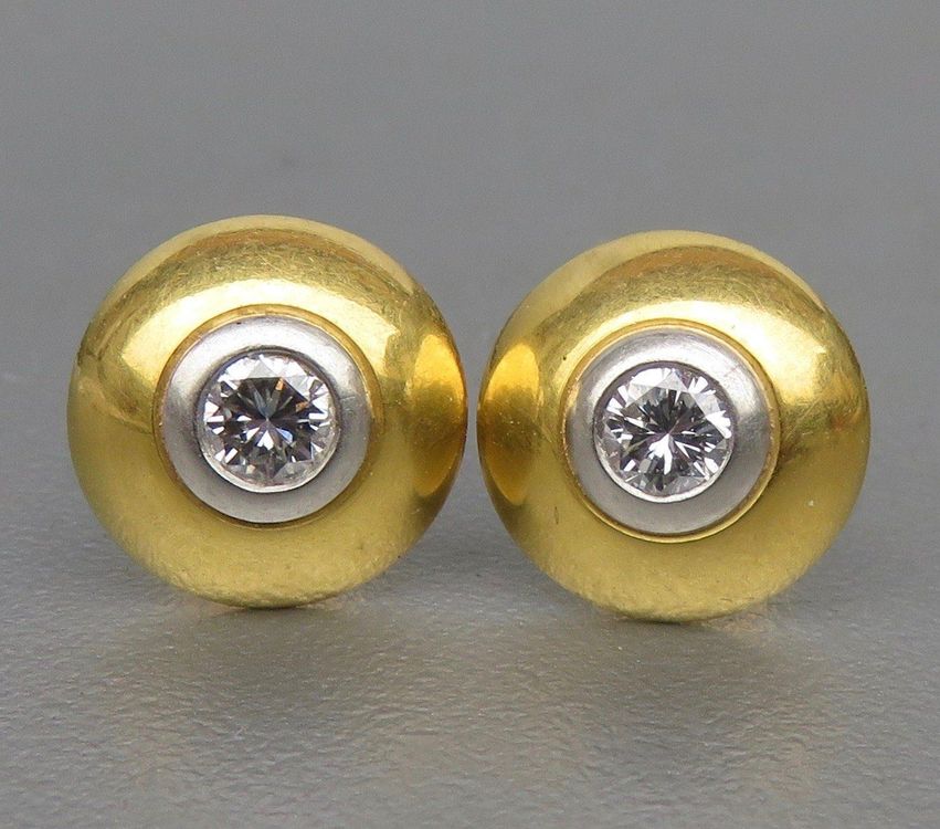 OHRSTECKER 750 GOLD MIT BRILLANTEN | Kaufen auf Ricardo