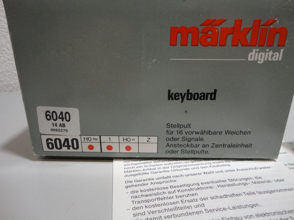 Märklin Keyboard 6040 | Kaufen auf Ricardo