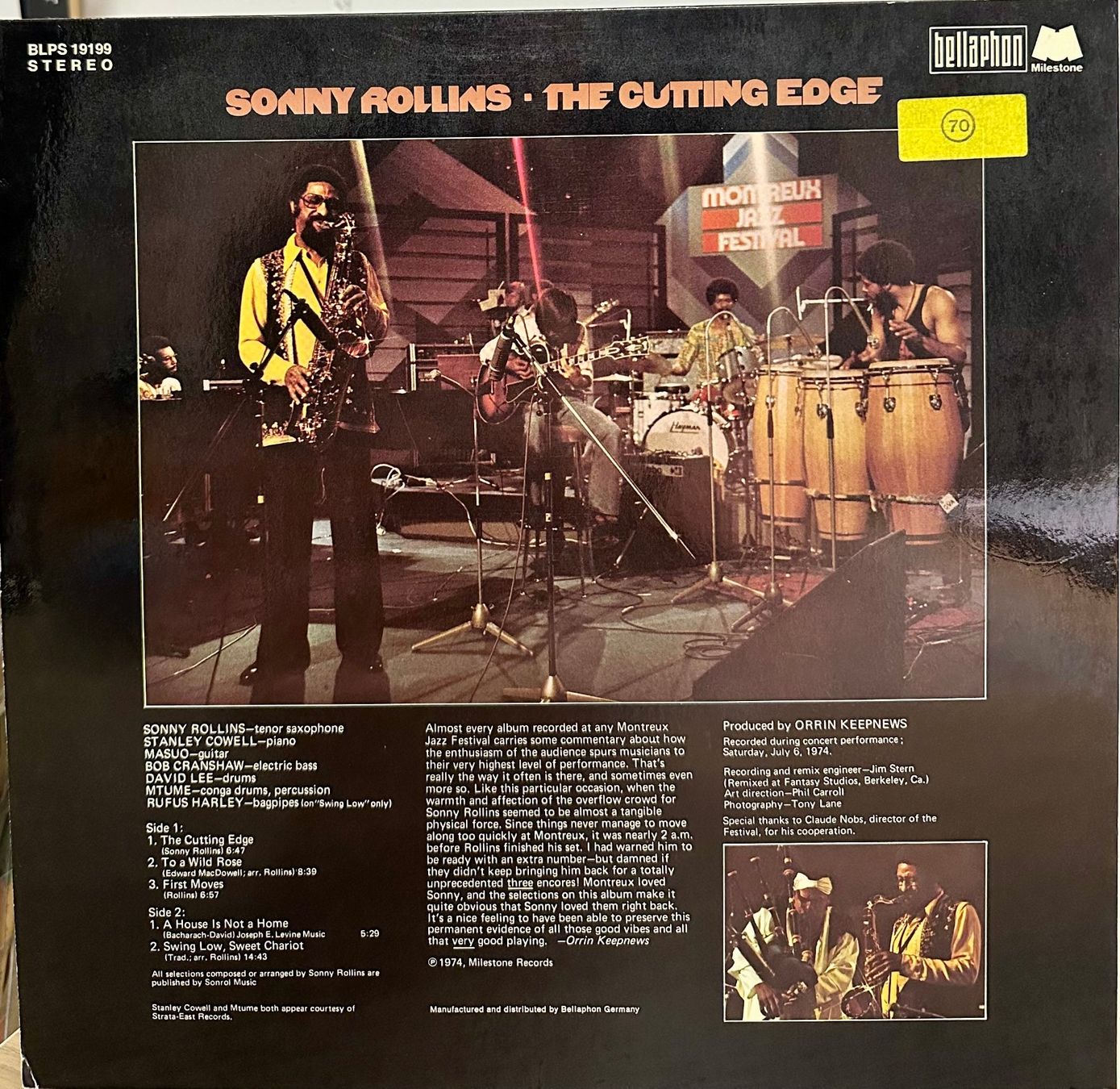 Sonny Rollins - The Cutting Edge // LP: VG++; Sleeve: VG++ (Gebraucht ...