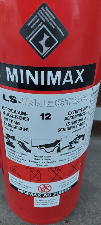 Feuerlöscher Minimax Luftschaum LS.INJECTOR 12 Liter (Gebraucht) in ...