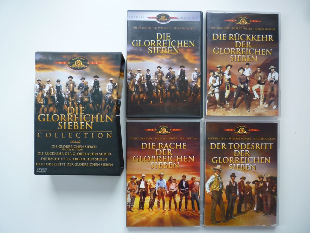 4x Die glorreichen sieben Klassiker Steve McQueen, J. Coburn | Kaufen auf Ricardo