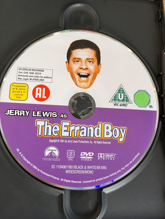 Le Zinzin d'Hollywood The Errand Boy (1961, DVD, Jerry Lewis (Gebraucht ...
