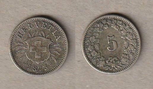5 Rappen 1873 --- Wappen --- | Kaufen auf Ricardo