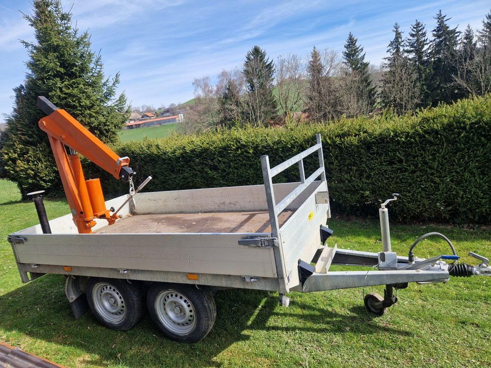 ANHANGER 2700KG mit Kran HIAB (Gebraucht) in St. Ursen für CHF 1706 – nur Abholung auf Ricardo ...