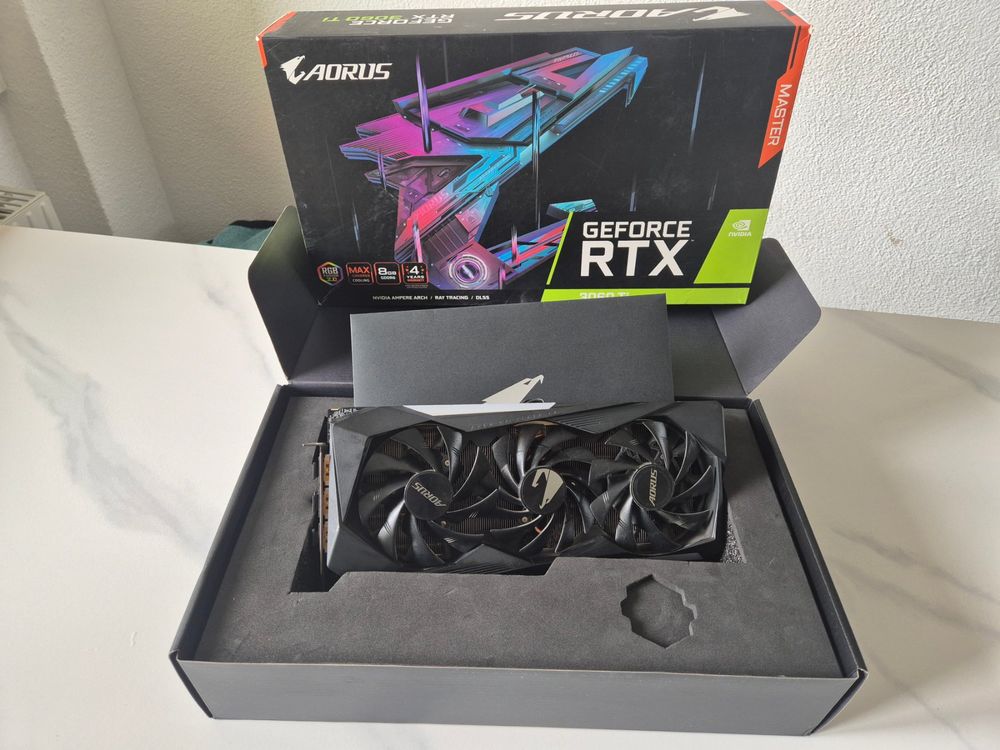 GIGABYTE AORUS GeForce RTX 3060 Ti MASTER 8GB Grafikkrte (Gebraucht) in ...