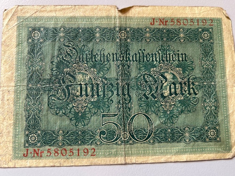 Darlehenskassenschein - Fünfzig Mark - 05.08.1914 | Kaufen auf Ricardo