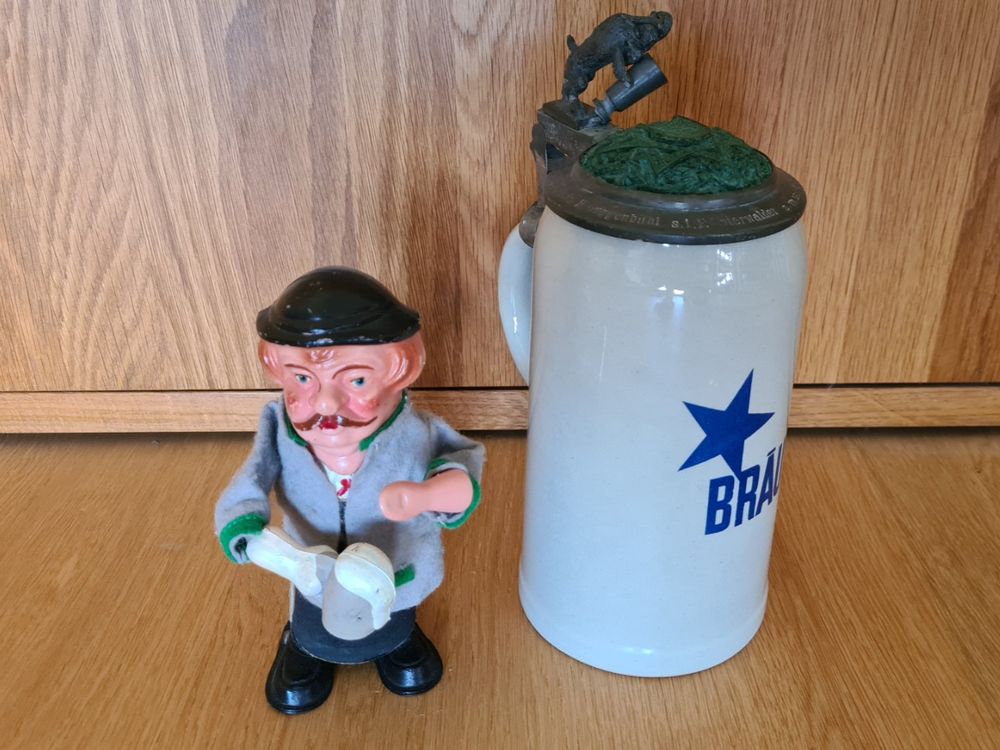 Vintage HB Bier Trinker Figur Rolly Toys West Germany 1950er (Gebraucht ...