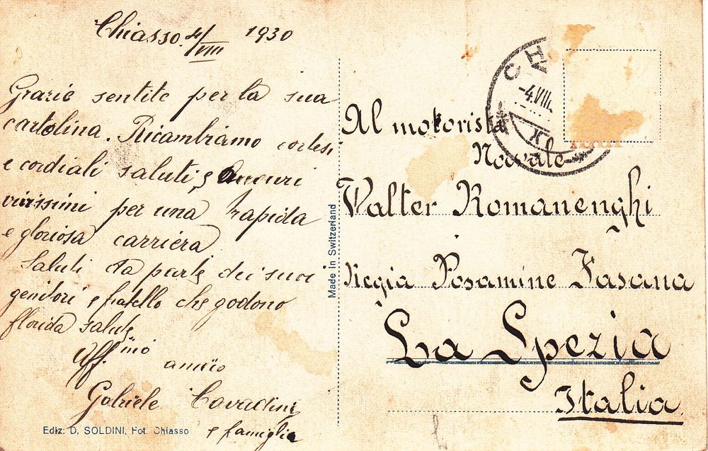 AK Chiasso Hotel Croce Rossa 1930 | Kaufen auf Ricardo