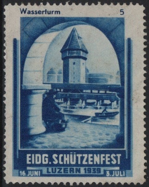 EIDG. SCHÜTZENFEST LUZERN 1939 - seltene Werbevignette (Gebraucht) in Eglisau für CHF 1 – mit ...