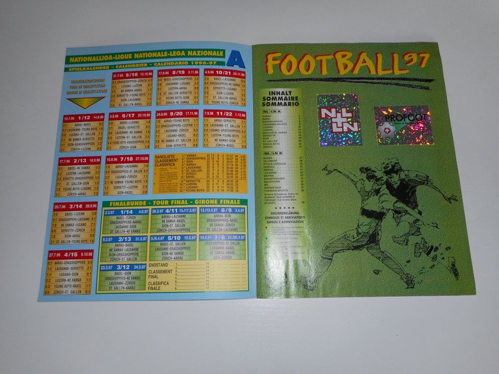 Panini Football Album 1997 komplett/Fussball/Schweizer NL (Gebraucht ...