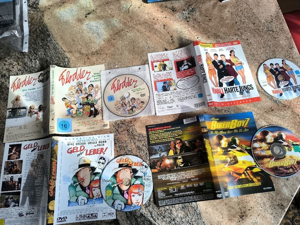 4 DVD Komödien Flodder,Geld oder Leber,Knallharte Jungs Bikr (Gebraucht ...