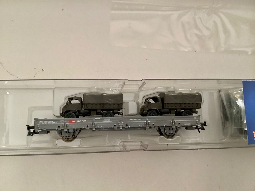 Roco 66739, Militärischer Güterwagen der SBB. Epoche IV-V (Neu und originalverpackt) in Vacallo ...
