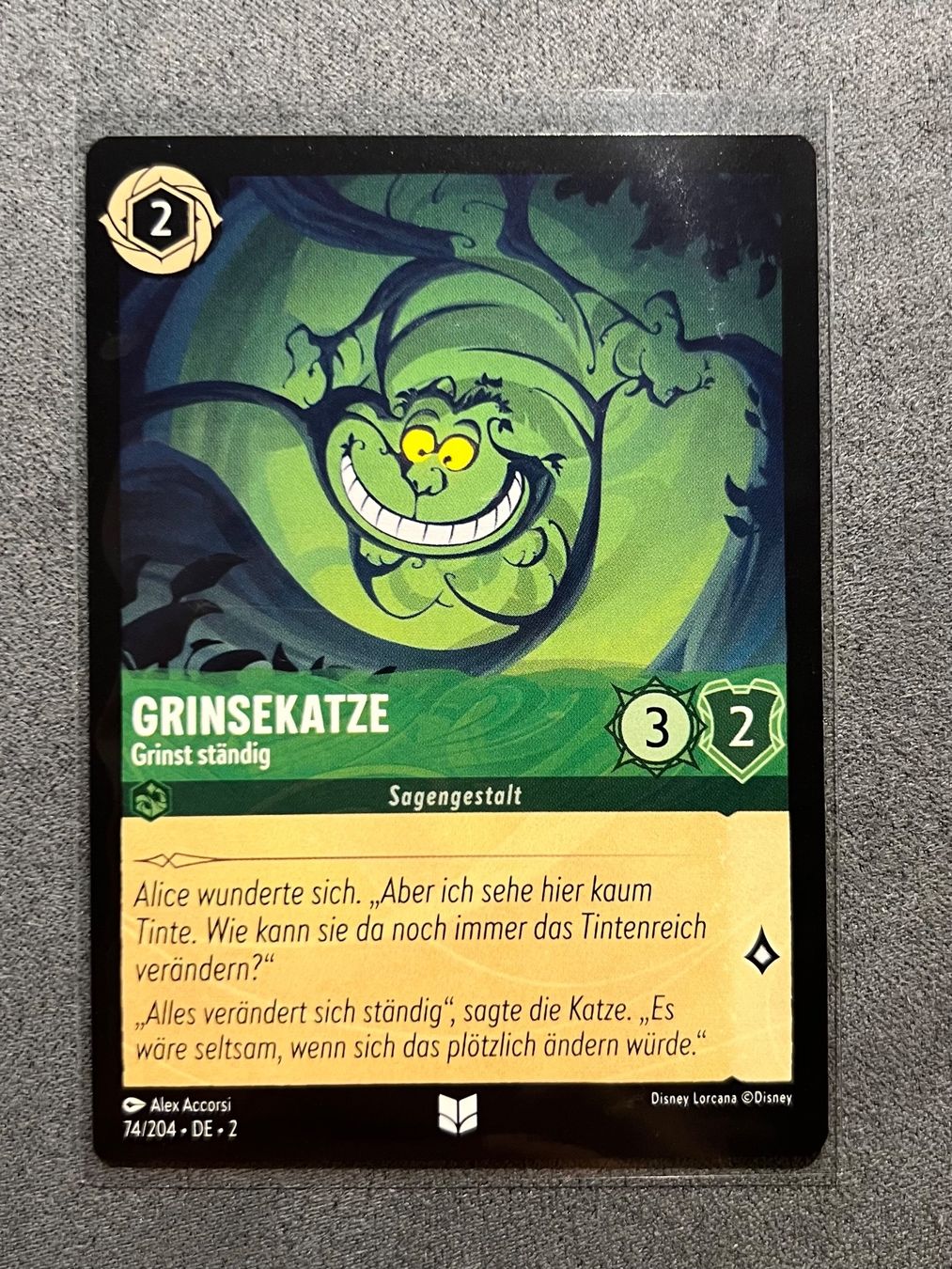 Grinsekatze DE 74 Disney Lorcana 2 Alice im Wunderland (Neu (gemäss ...