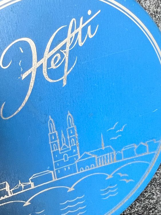 Hefti Confiserie Blechdose blau, Grossmünster Zürich Dose (Gebraucht ...