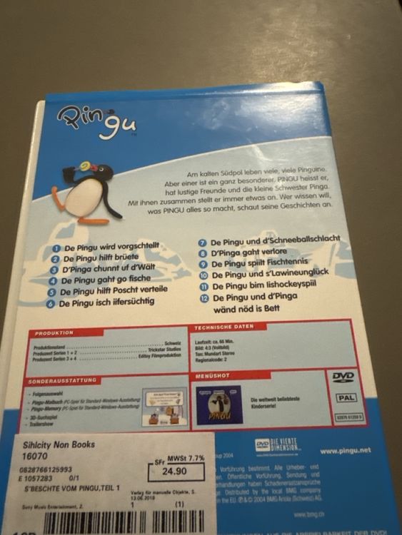 Pingu DVD - Pingu Gschichte vom Pingu, Teil 1, Top Zustand (Gebraucht ...