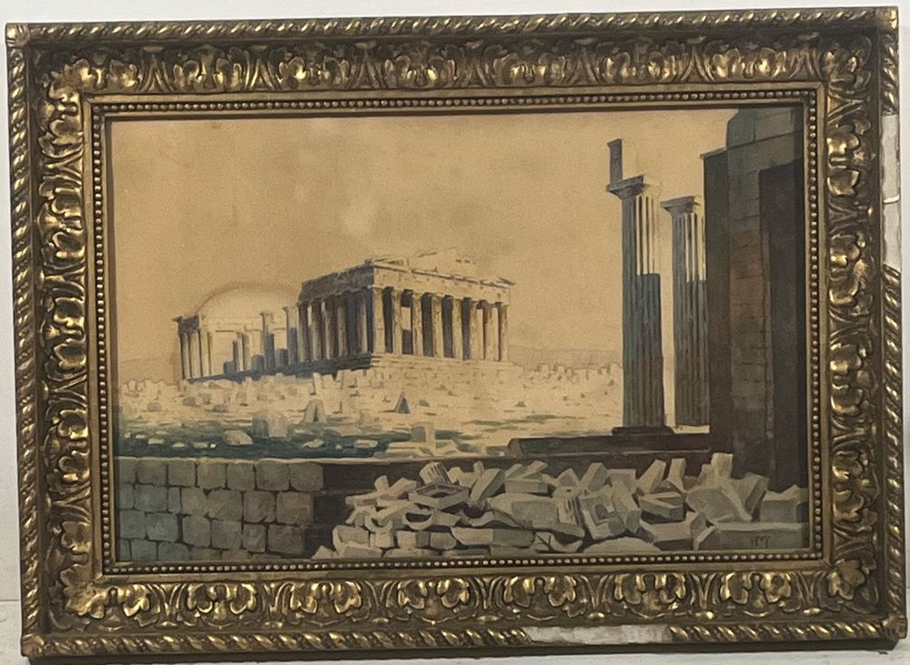 Antik Griechische Szene Aquarell, Monogrammiert: AvT (Gebraucht) in Root für CHF 105 – mit ...