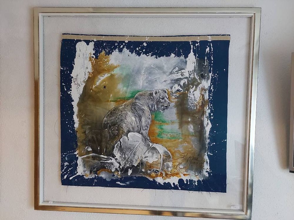 Rolf Knie, Originalgemälde "Eisbär mit Bärenjunge" (Gebraucht) in Kriens für CHF 8500 – nur ...