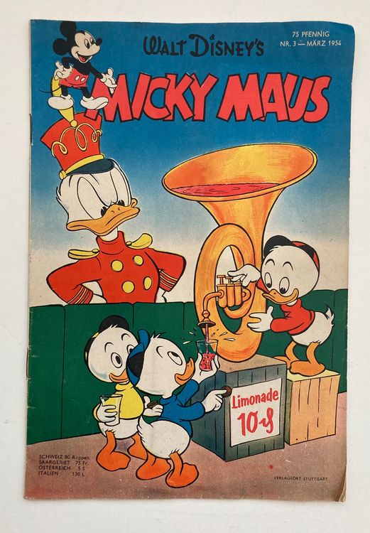 Original Walt Disney`s MICKY MAUS Heft Nr.3 - März 1954 (Gebraucht) in ...