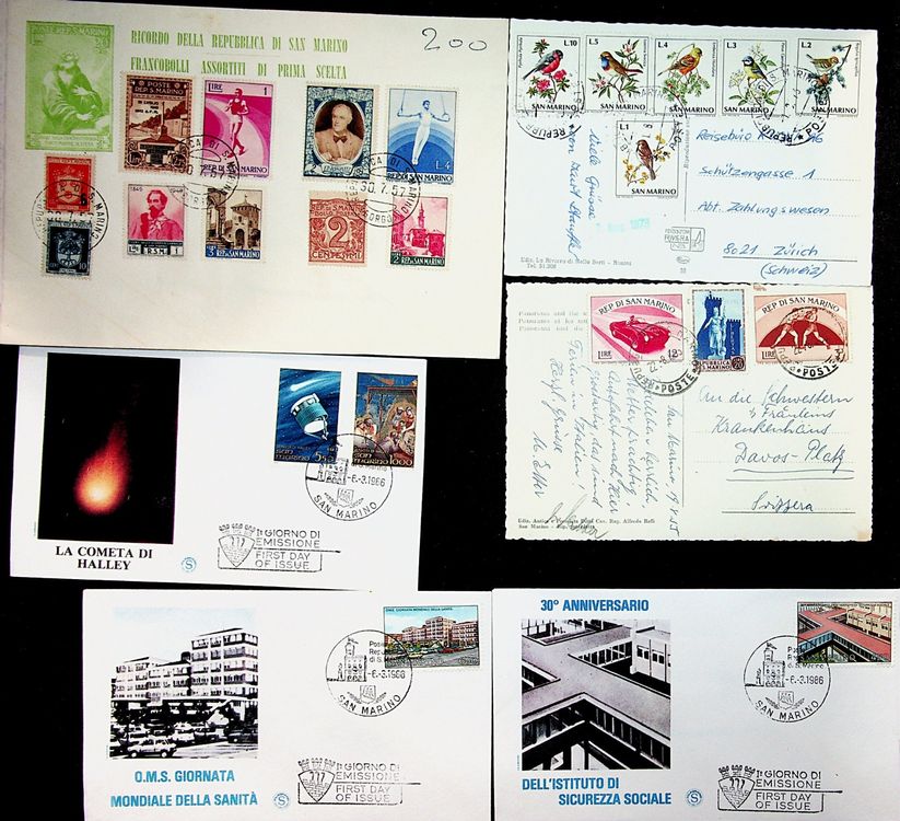 SAN MARIN 3 FDC + 2 CARTES + 1 LETTRE DE 1957 / L741 | Kaufen auf Ricardo