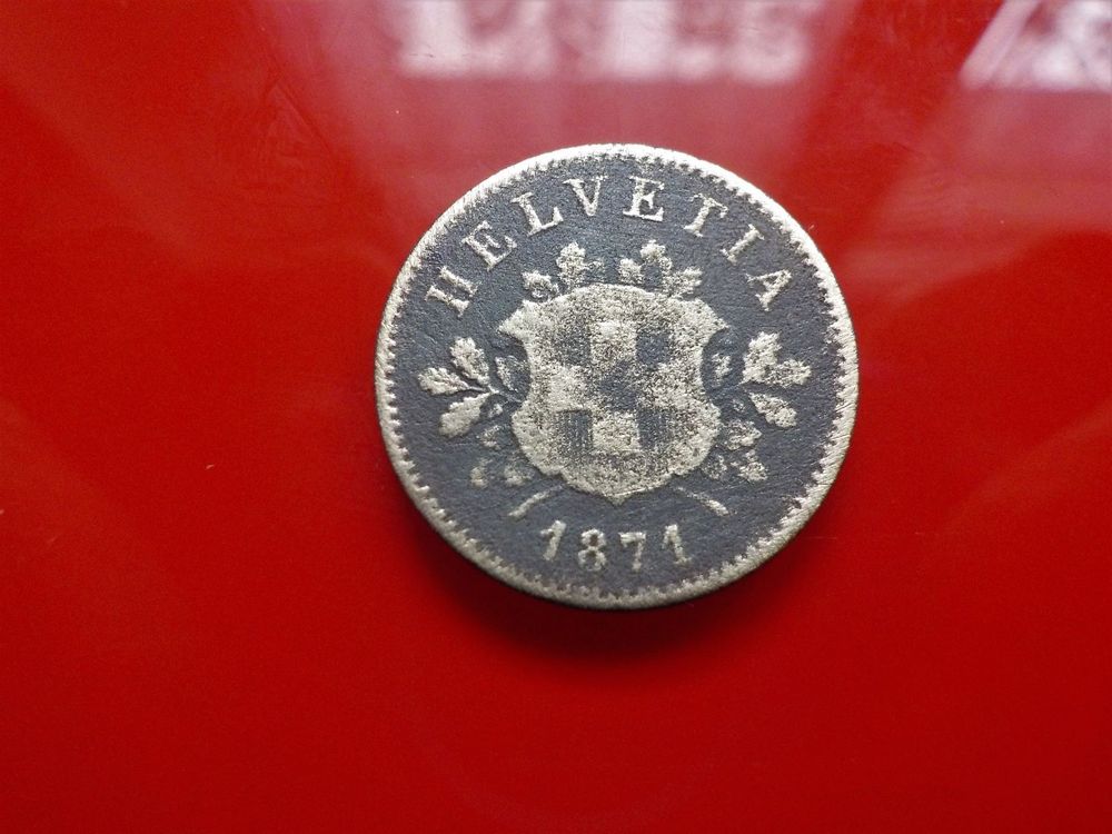 Schweizer Münze alte 10 Räppler 1871 | Acheter sur Ricardo